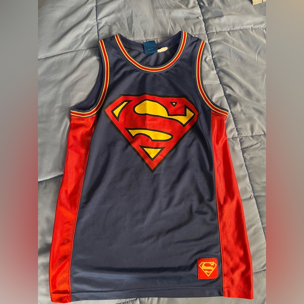 Vintage Superman # 1 Basketball Jersey Men’s Med/Larg… - Gem